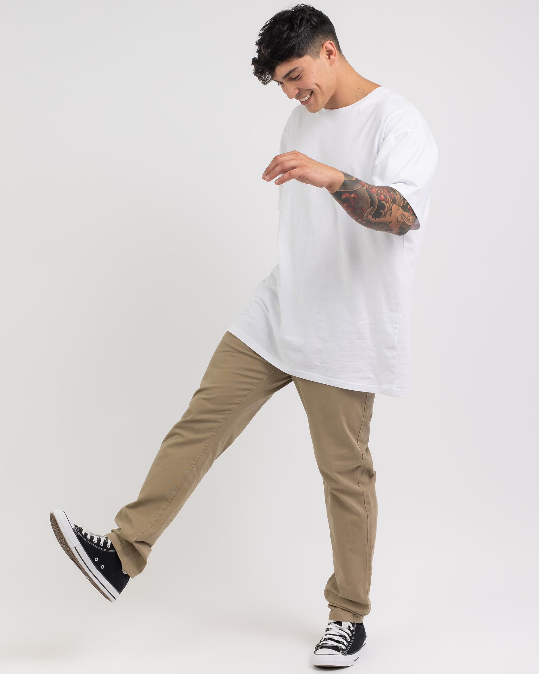 Shop RVCA Daggers Twill Pants In Wood - Fast Shipping & Easy Returns ...
