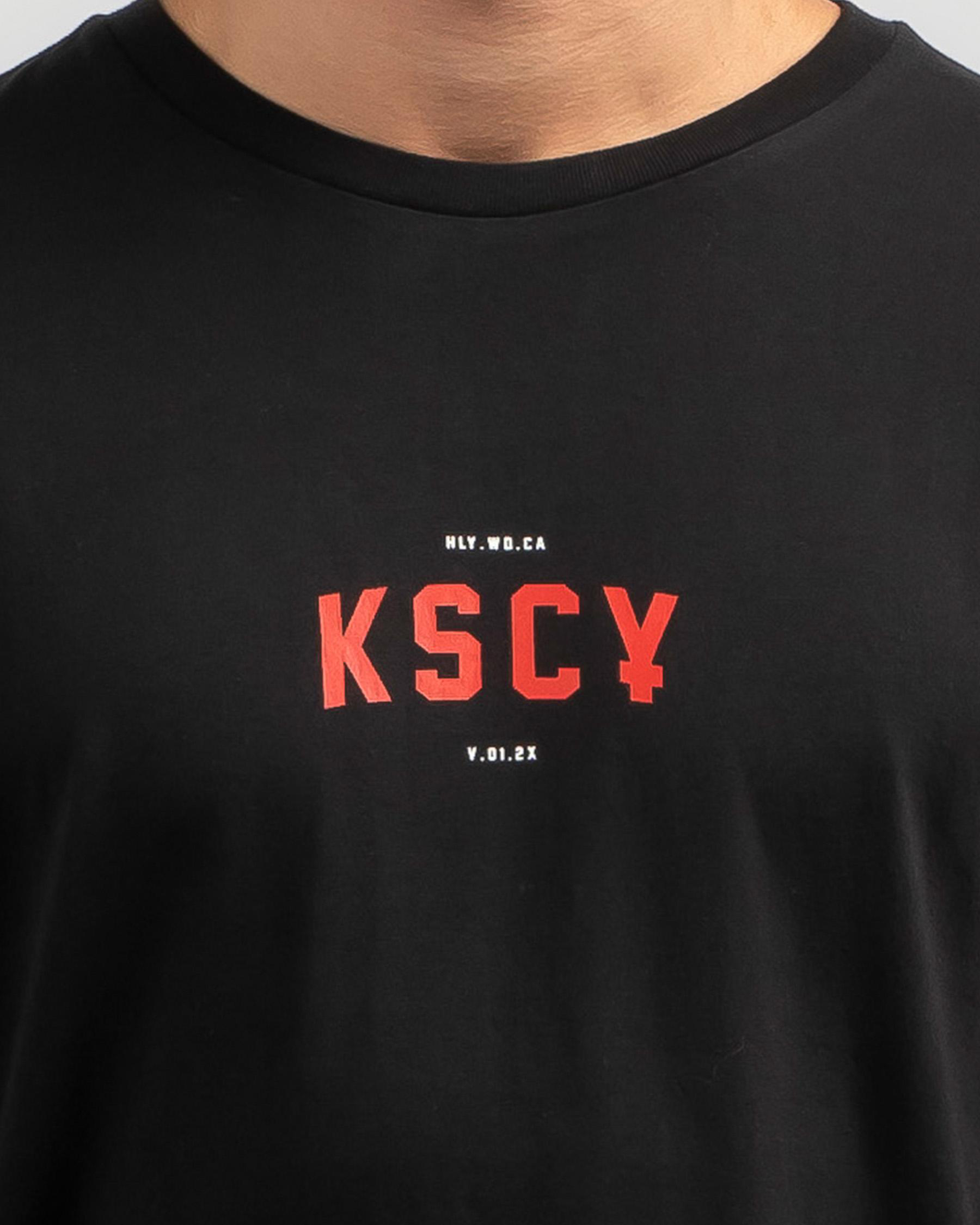 Shop Kiss Chacey Empire Dual Curved T-Shirt In Jet Black - Fast ...