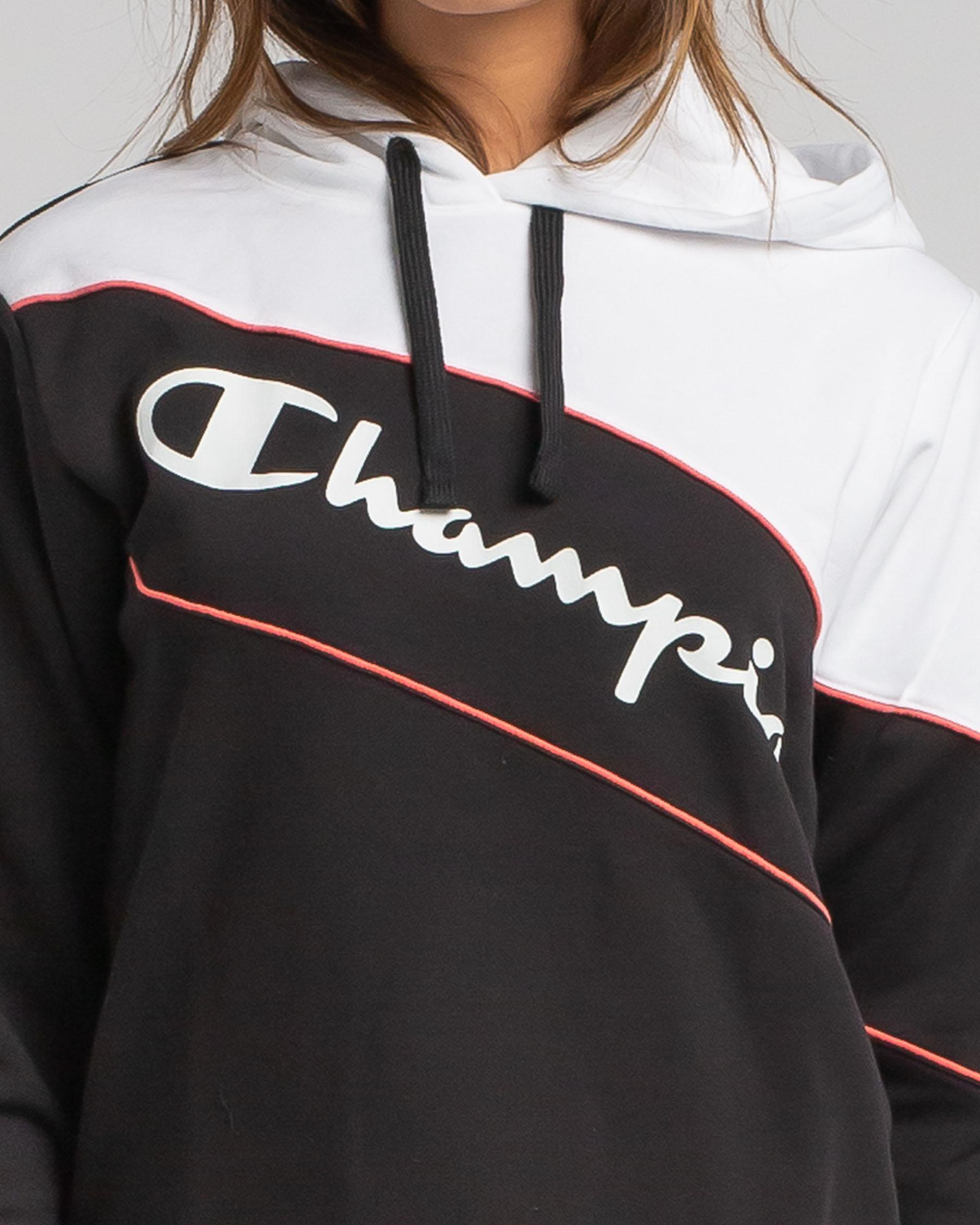 Shop Champion EU Neo Hoodie In White/ Black - Fast Shipping & Easy ...