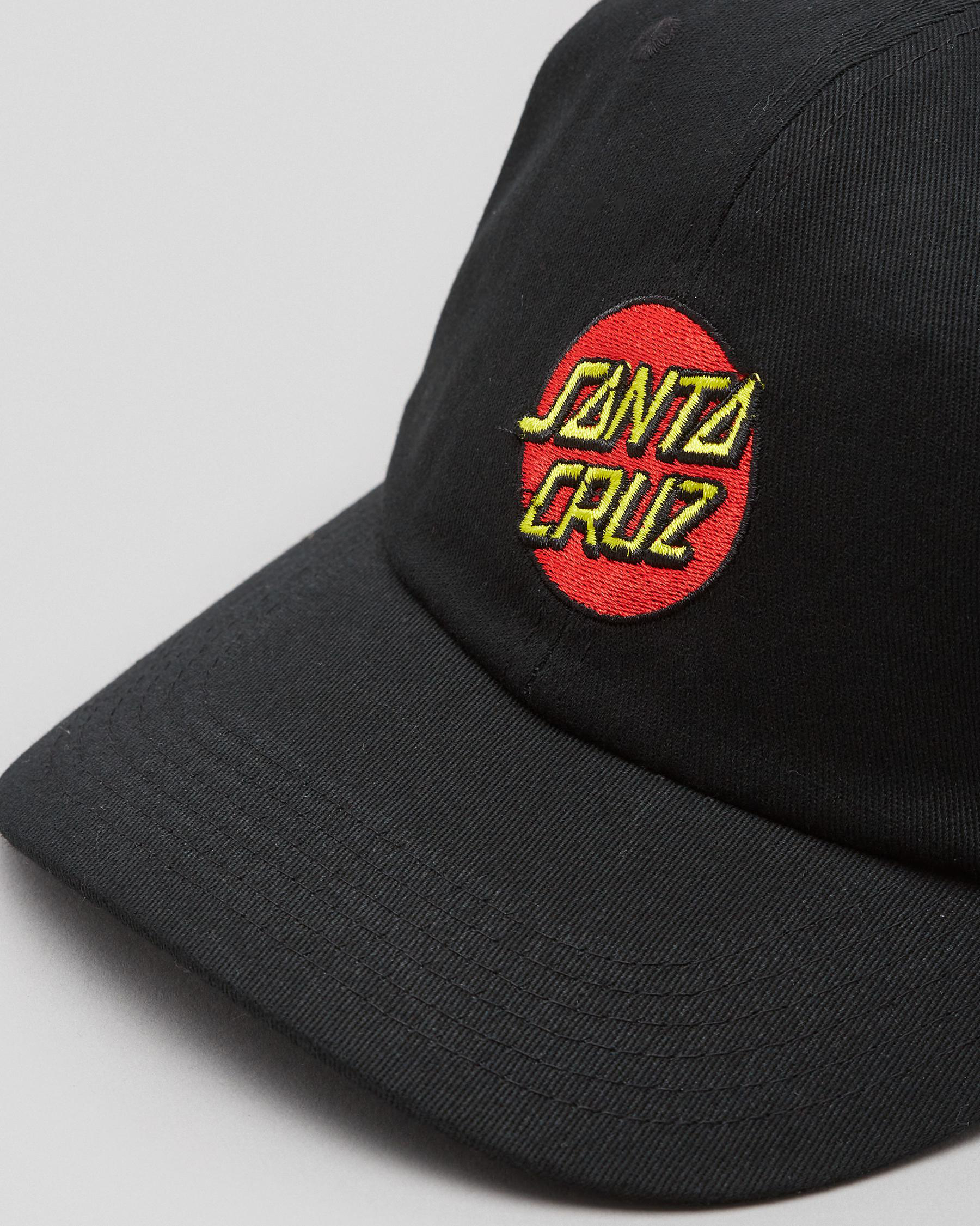 Shop Santa Cruz Big Dot Cap In Black - Fast Shipping & Easy Returns ...
