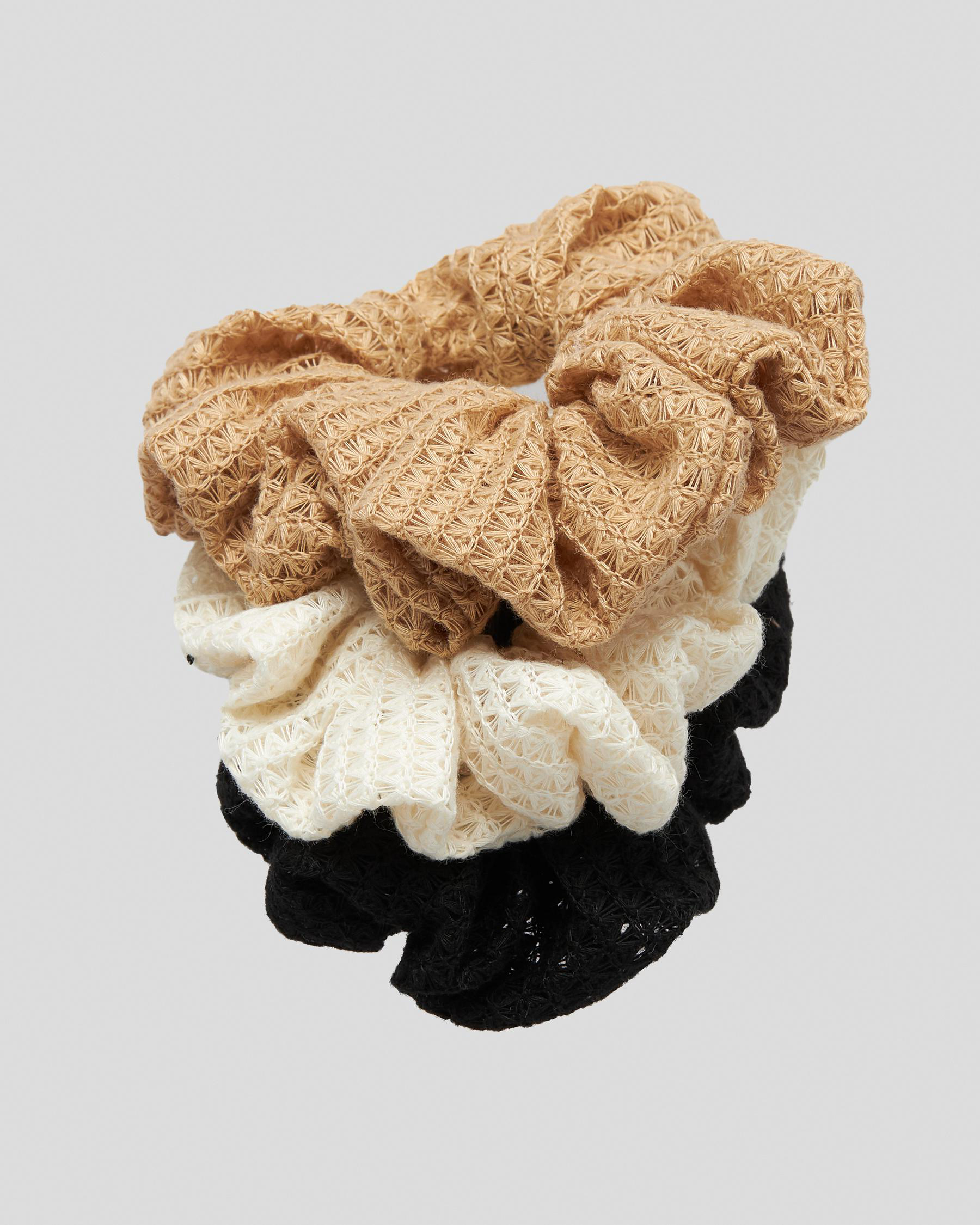 Shop Karyn In LA Nova Scrunchie Pack In Natural/black - Fast Shipping ...